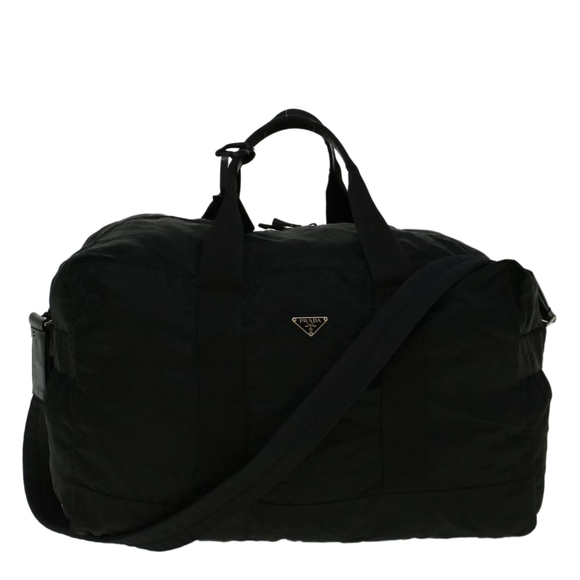 Prada | Bags | Prada Boston Bag Nylon 2way Black Auth Yk93 | Poshmark